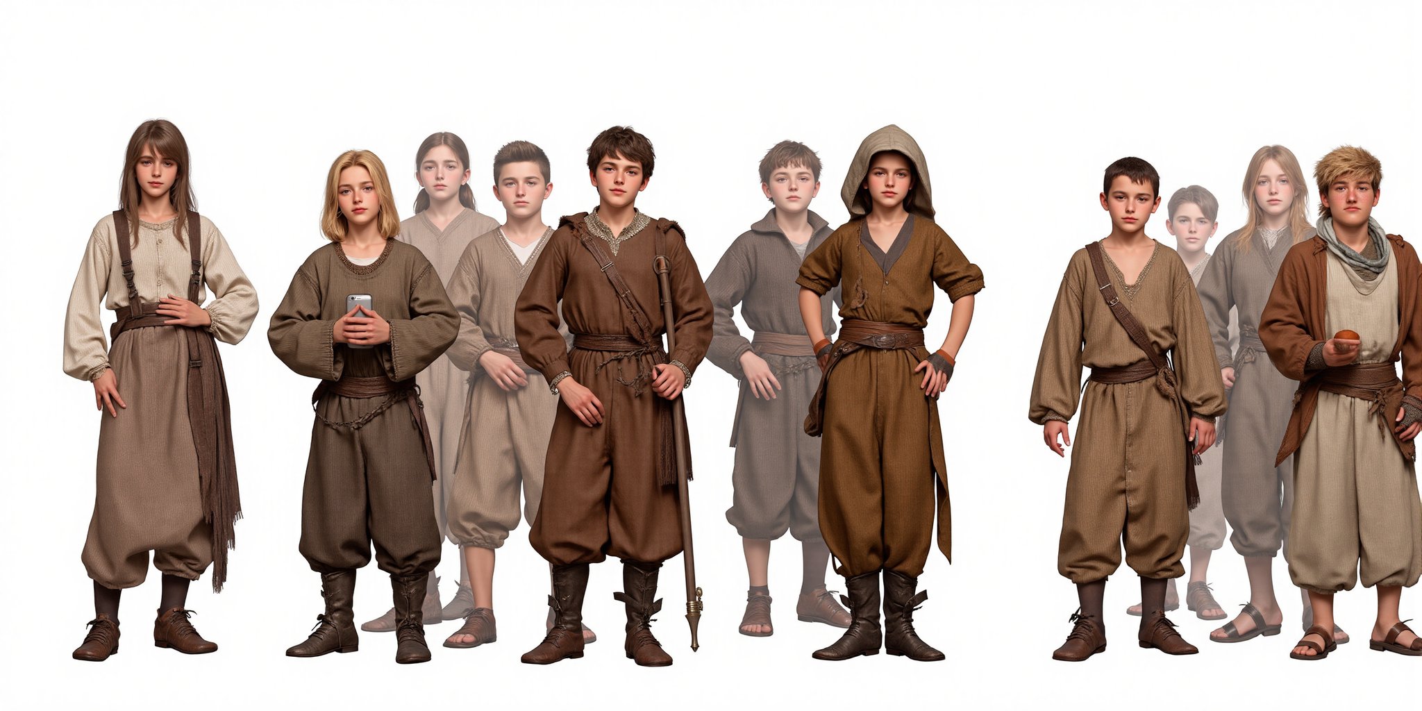 Group of Teenagers in medieval | image created by Whimsical Artist ...