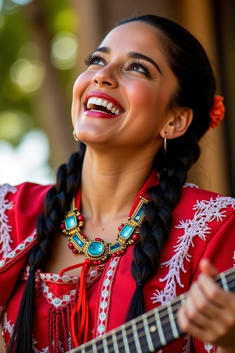 Close-up of Aida Cuevas wearin | image created by Devlon Zombie ...
