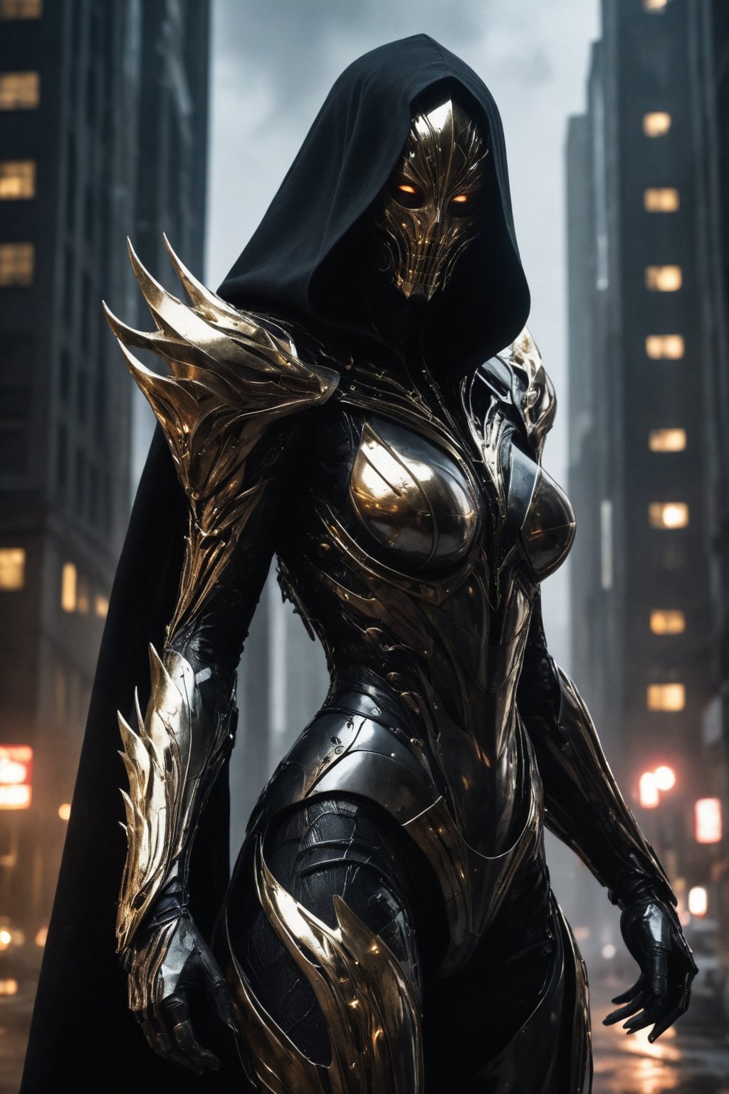 A futuristic super heroine sta | image created by Rindan | Tensor.Art