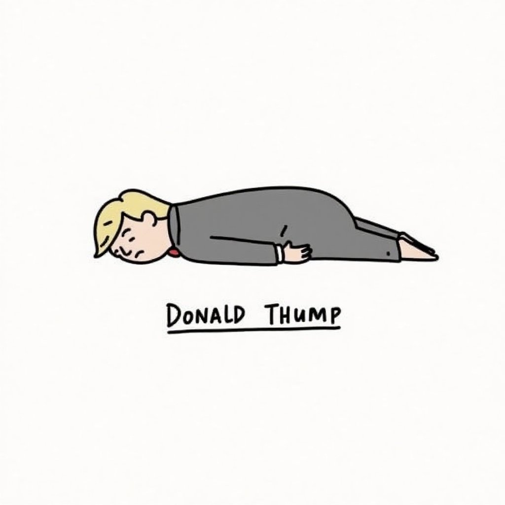 l4zy, drawing of a Donald Trum | image created by BAJENDOT one | Tensor.Art