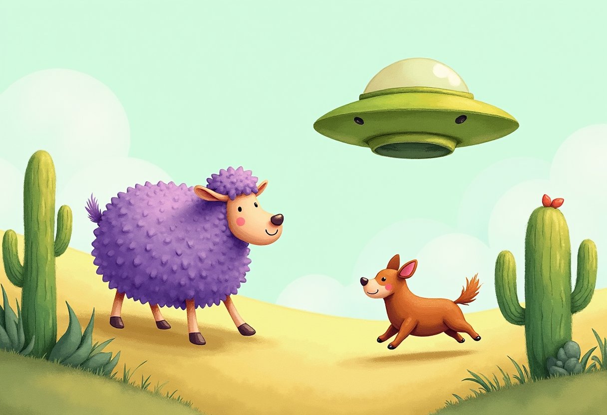 Sheep Chasing Adventure | image created by doorskim | Tensor.Art