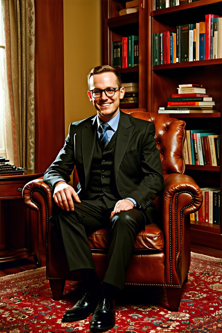 Bill Winterbottom in his study | image created by winterhtech | Tensor.Art