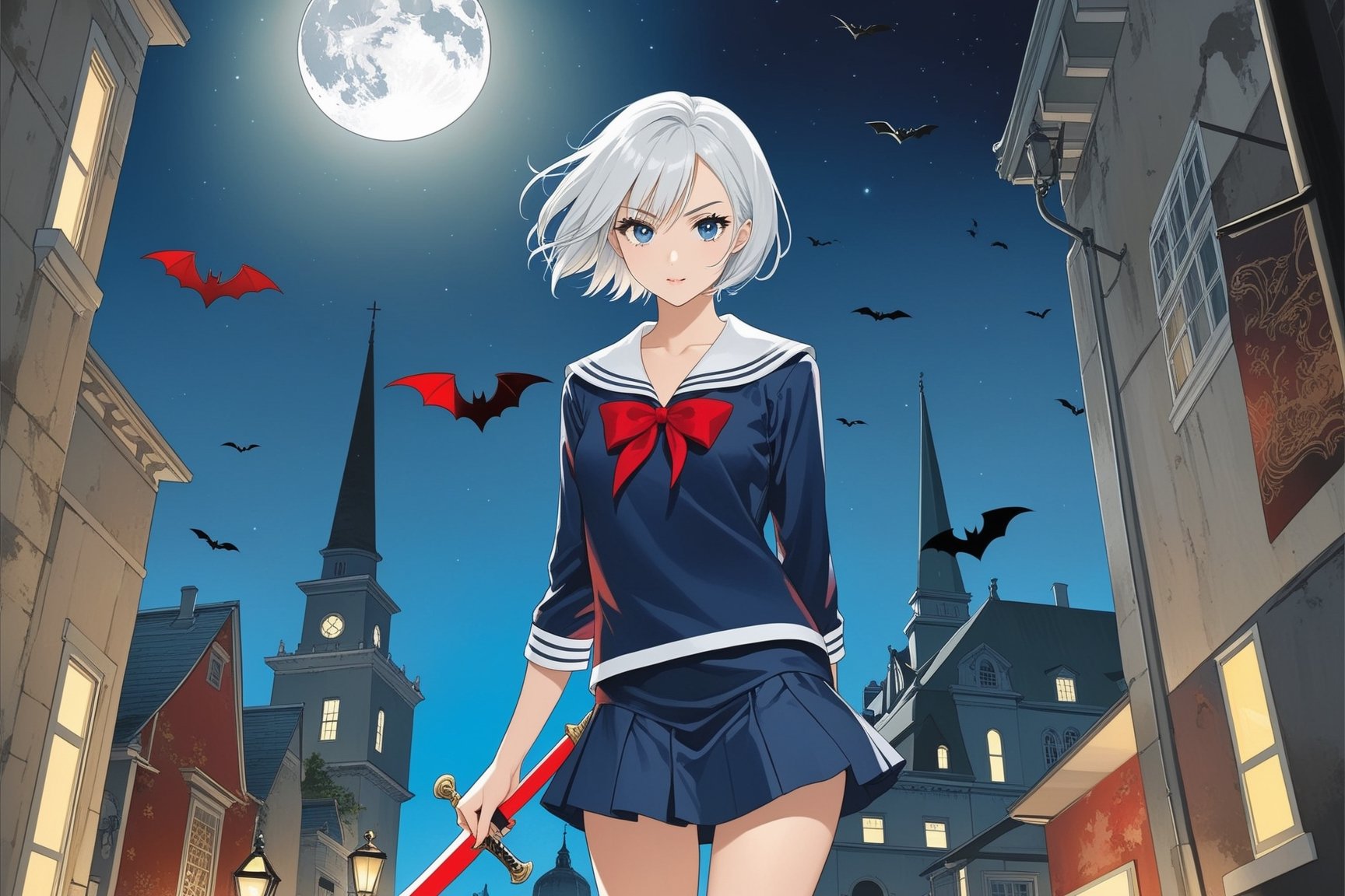 vampire slayer saya (1/5) | image created by EclipseKww | Tensor.Art