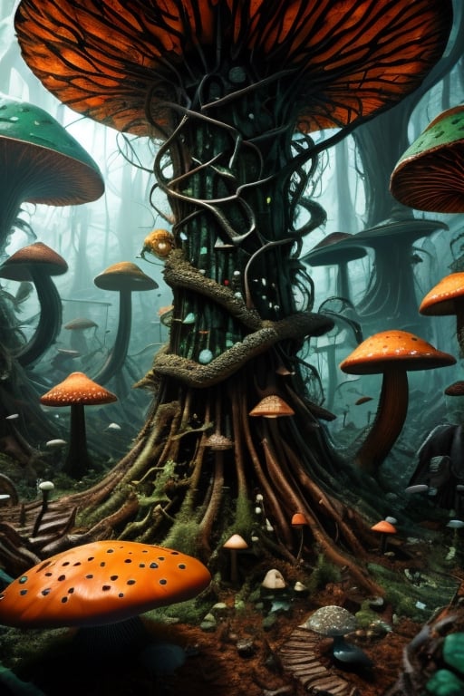 real mushroom biome | image created by user_647063817284585962 | Tensor.Art