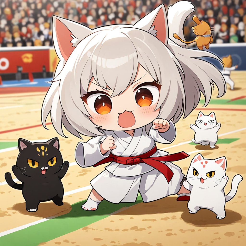 3+animals, pop theme, chibi, k | image created by sannnn | Tensor.Art