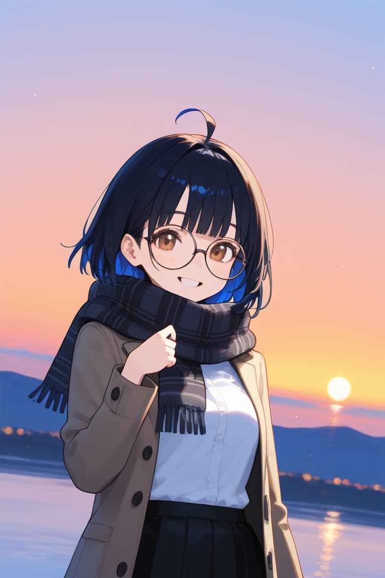 1girl, (black hair), blue hair | image created by 七瀬丸 | Tensor.Art