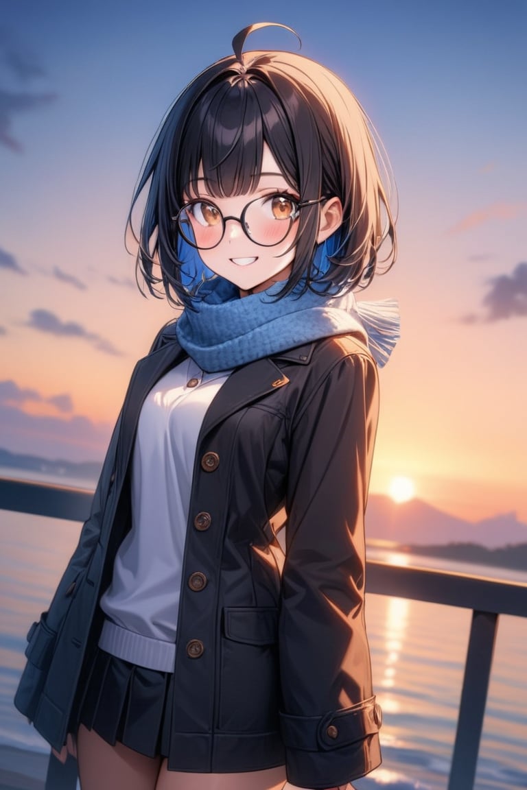 1girl, (black hair), blue hair | image created by 七瀬丸 | Tensor.Art