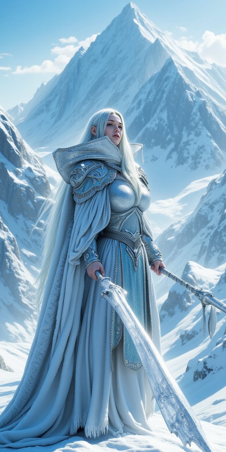 A powerful ice warrior woman s | image created by Kennydead | Tensor.Art