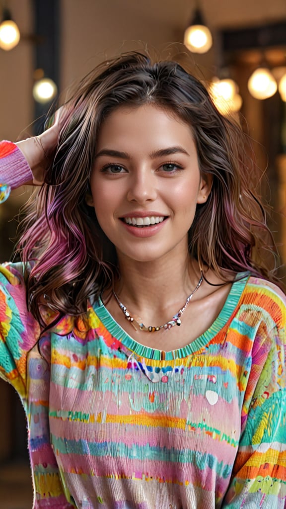 happy and funny girl | image created by Kennydead | Tensor.Art