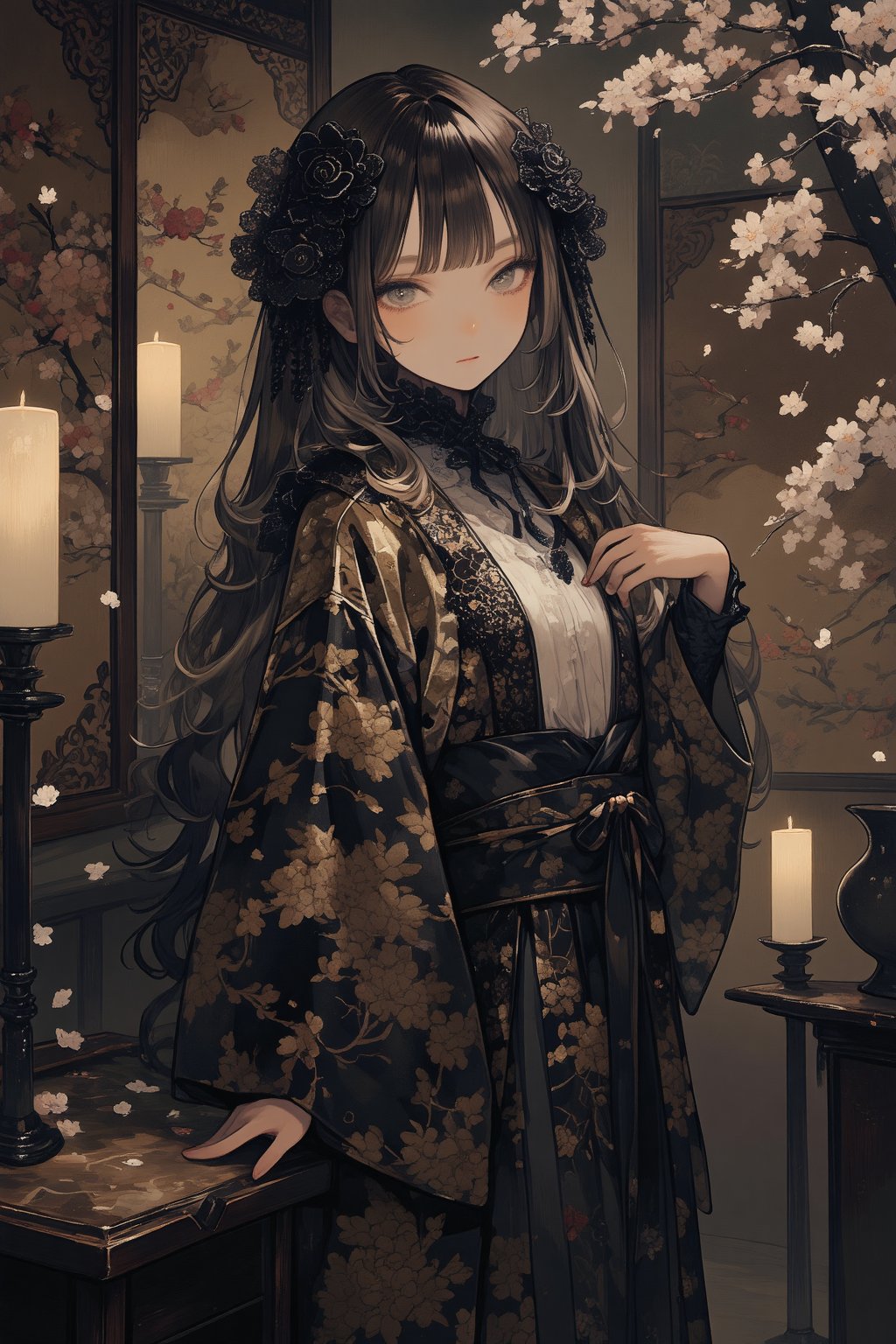 A kimono-clad model poses eleg | image created by SuiginToxic | Tensor.Art