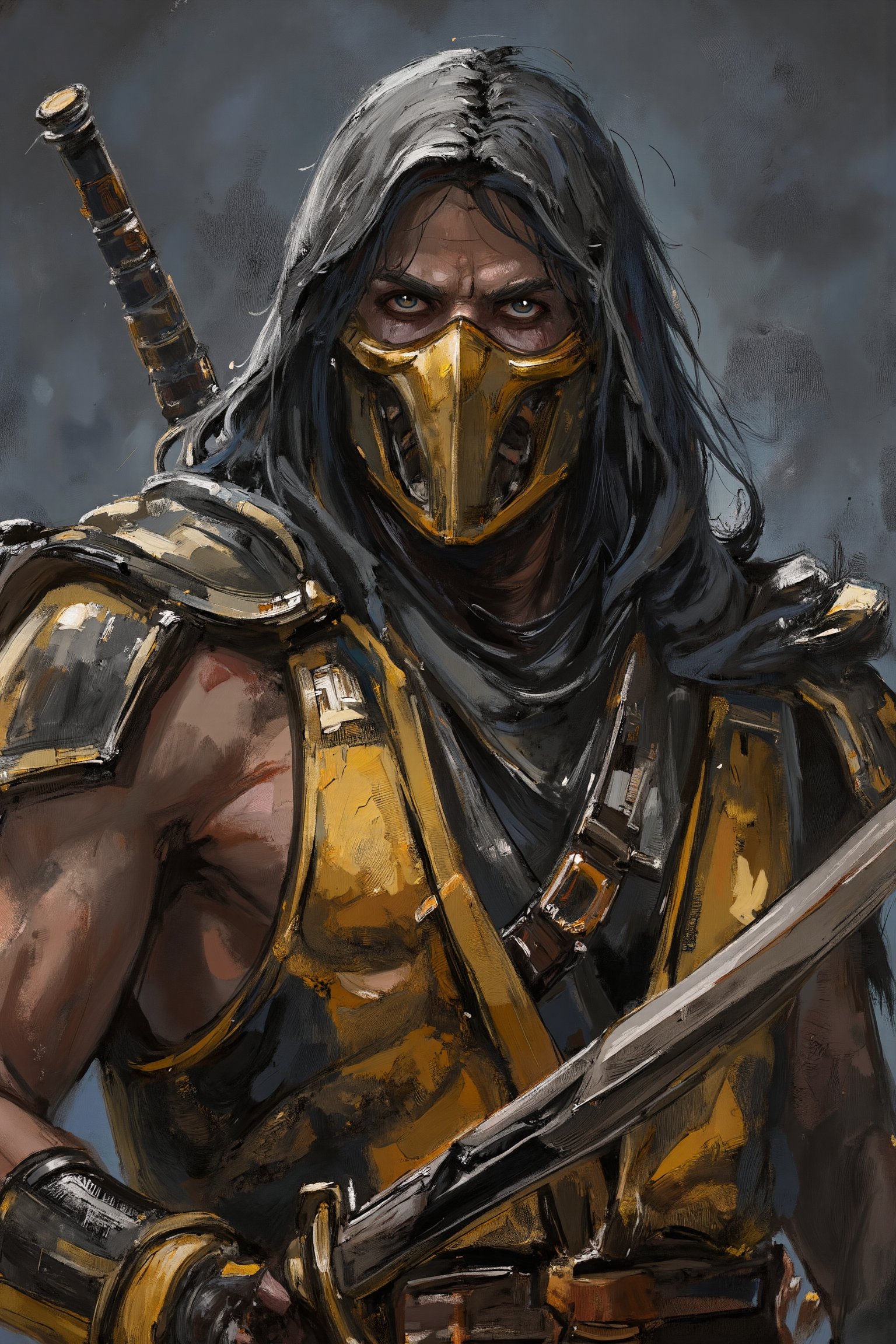Scorpion Portrait Oil on Canva | image created by ArtSensei | Tensor.Art