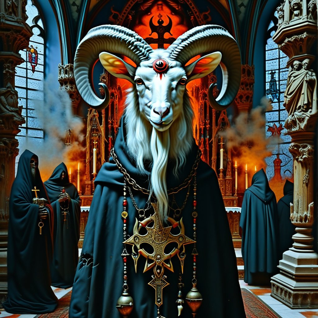 Demon Baphomet, intricately d | image created by Korsow | Tensor.Art