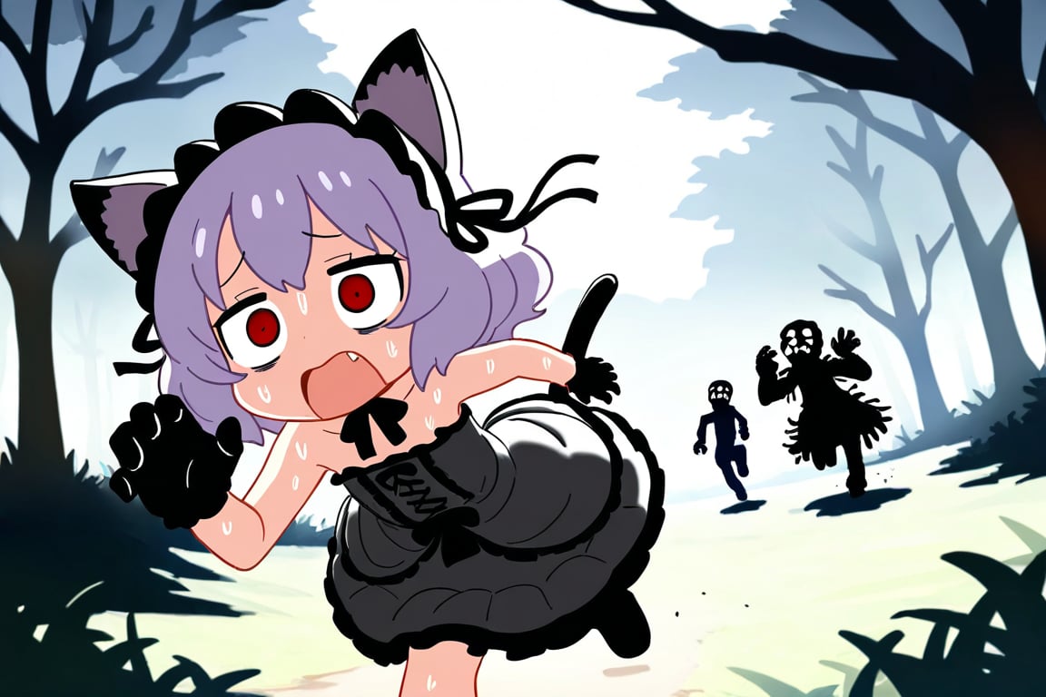 sad gothic girl RUN !!! | image created by bu | Tensor.Art
