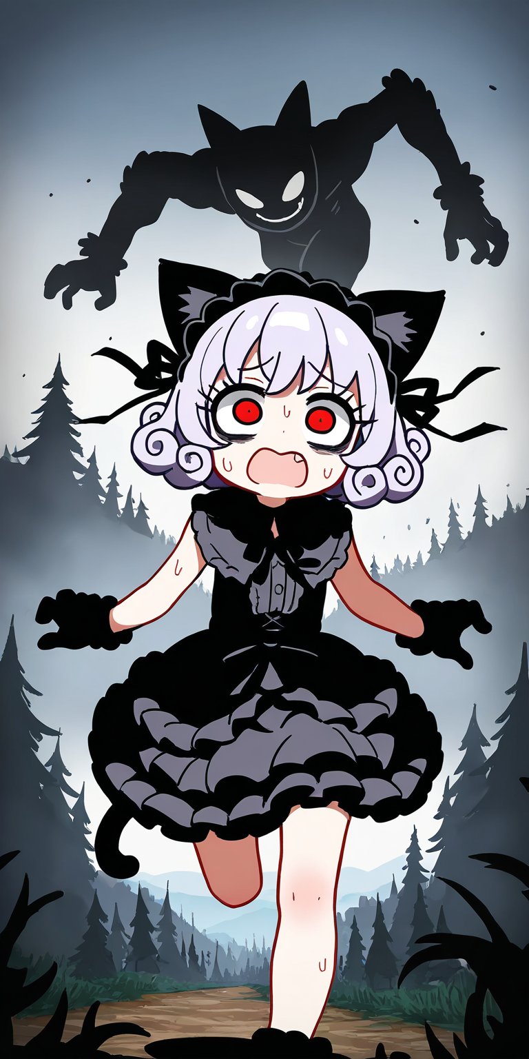 sad gothic girl RUN !!! | image created by bu | Tensor.Art