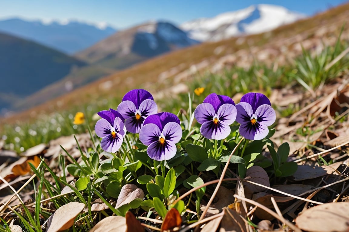 Spring is coming.(Viola mandsh | image created by Aiartmanager | Tensor.Art
