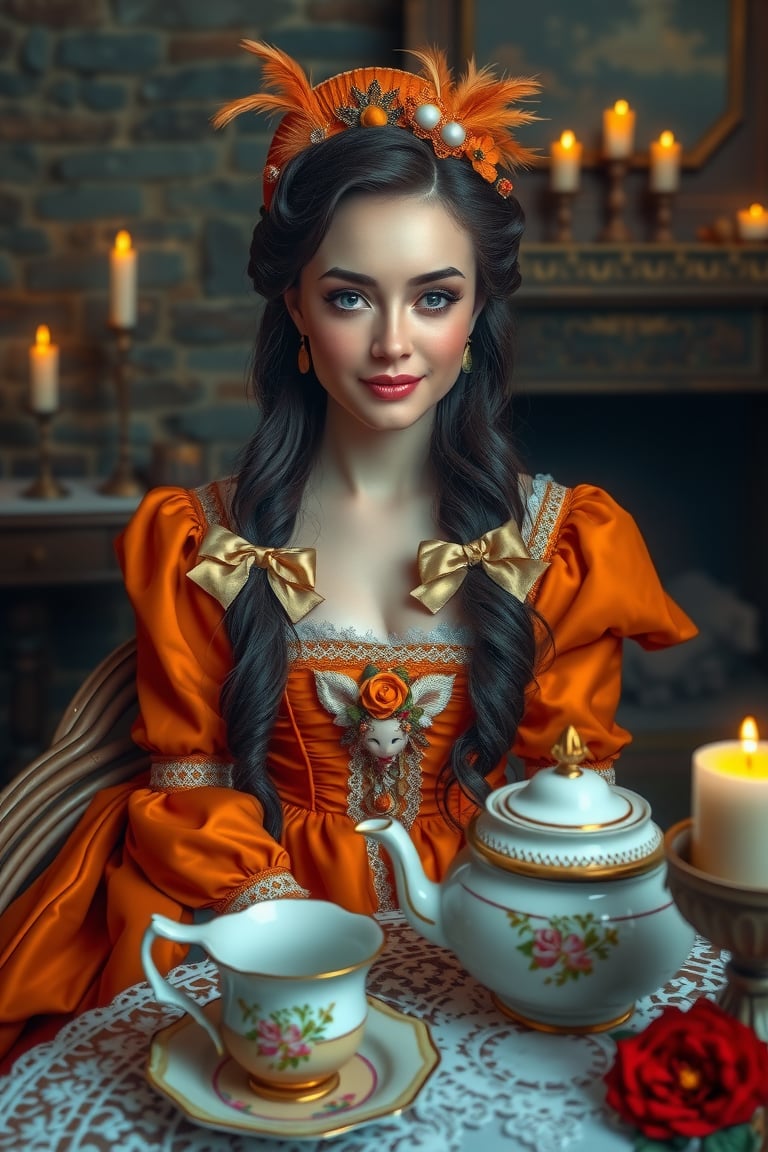 A Rococo painting portrays an | image created by user_Pejotl2607 ...