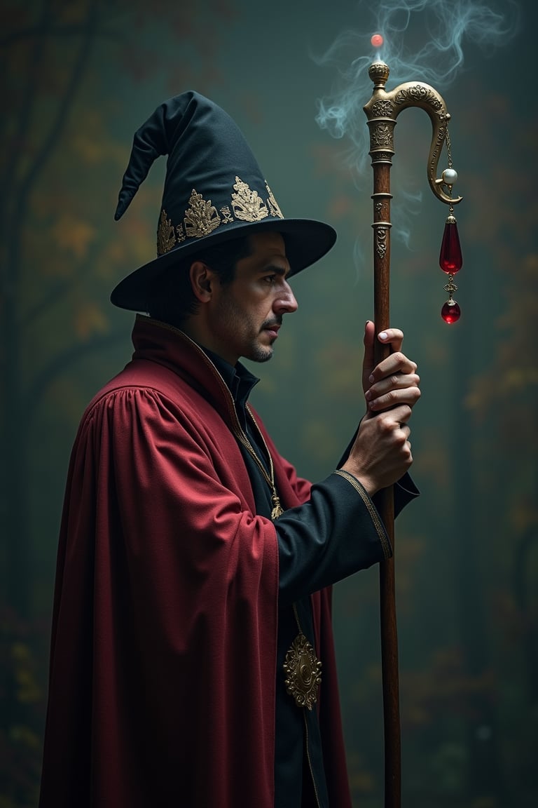 The magician's staff has a kno | image created by user_Pejotl2607 ...