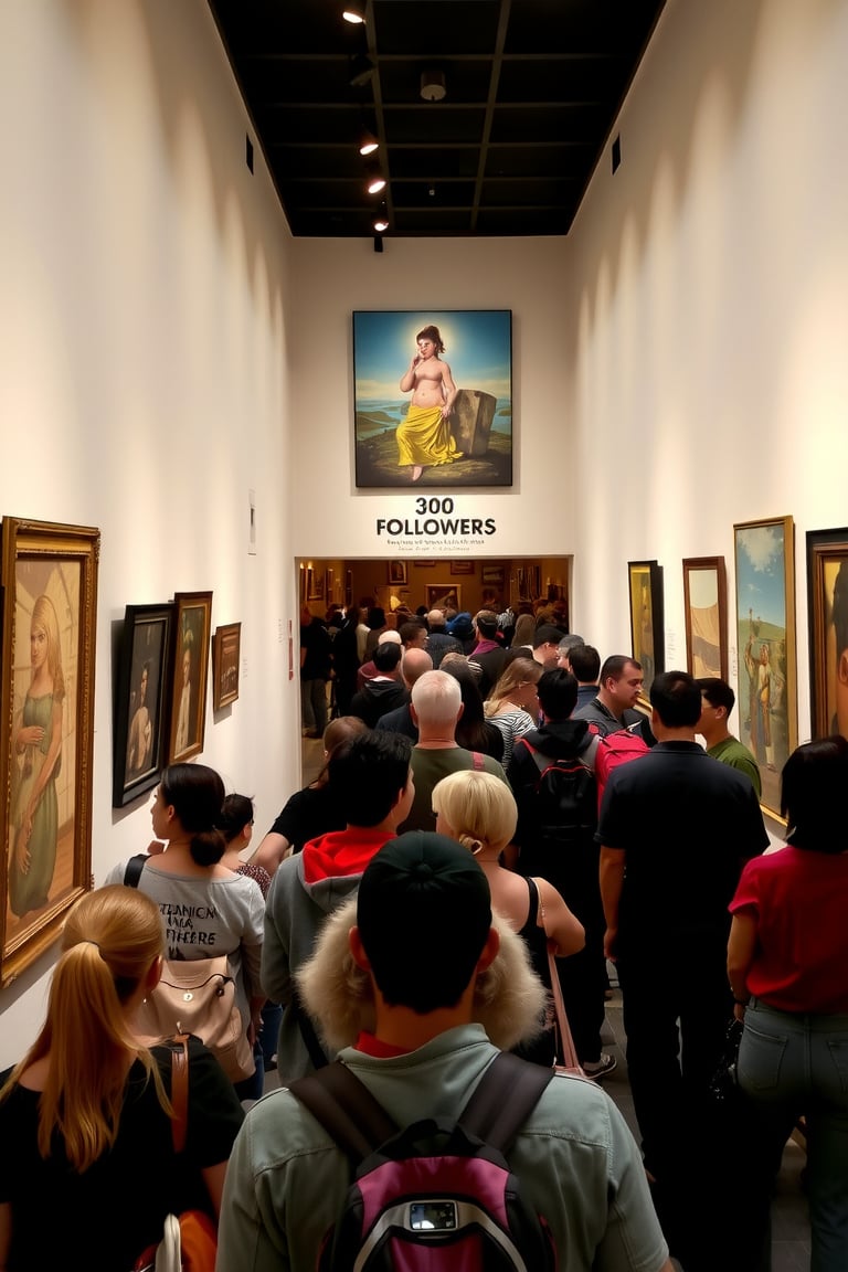 Long queue of people to the ar | image created by user_Pejotl2607 ...