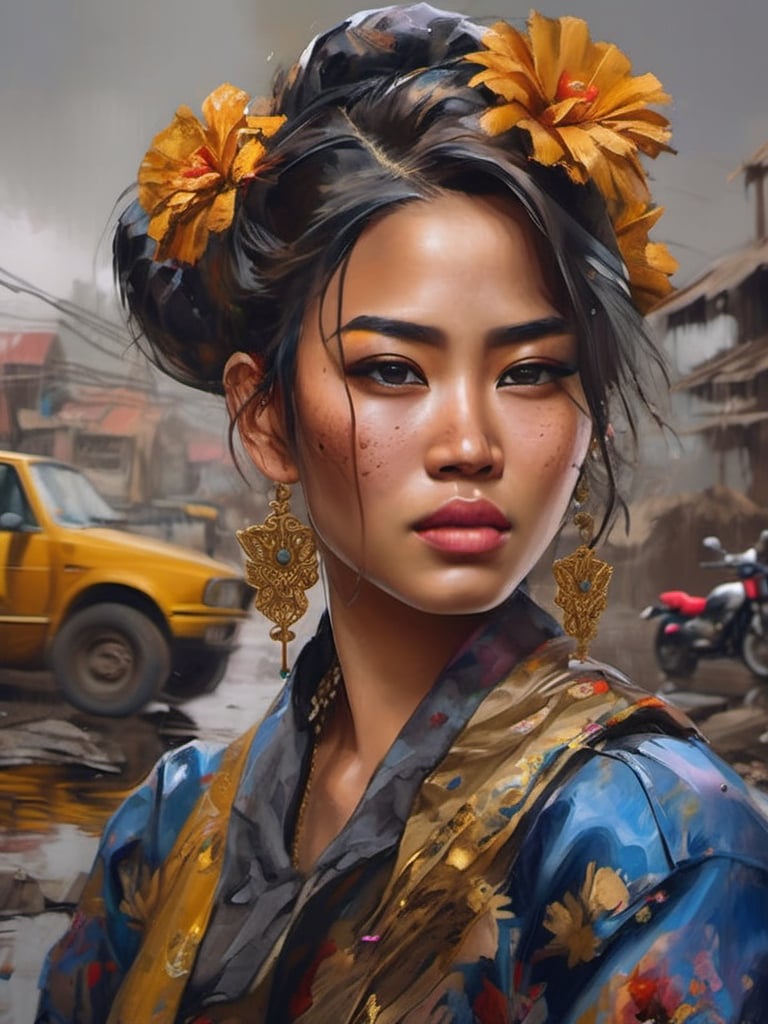 Fashion portrait of a Myanmar | image created by user_Pejotl2607 ...