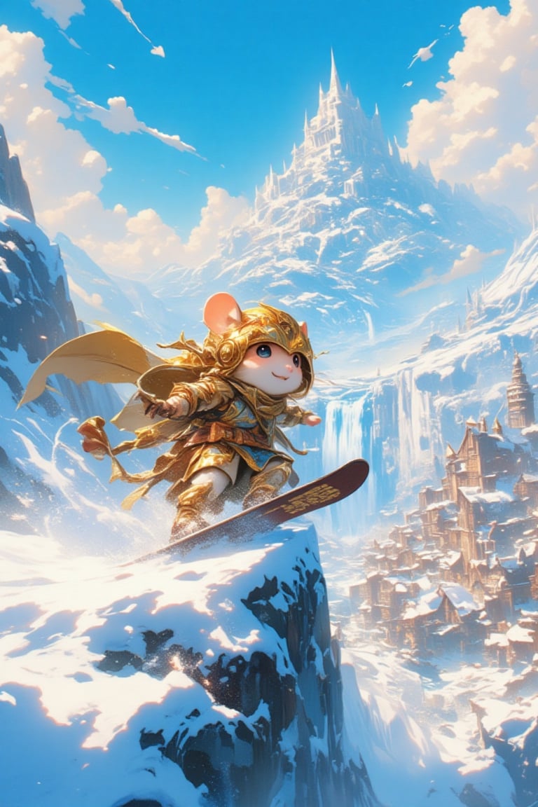 Snowboarding🏂hamster | image created by spinat | Tensor.Art