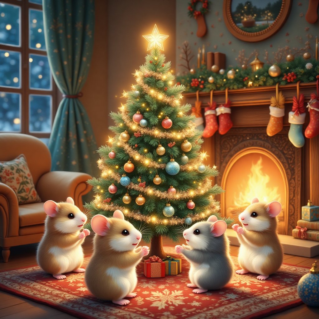 Hamster Christmas | image created by spinat | Tensor.Art