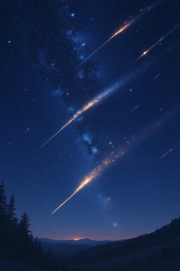 Meteor Shower | image created by spinat | Tensor.Art
