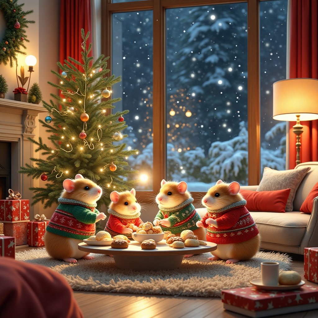 Hamster Christmas | image created by spinat | Tensor.Art