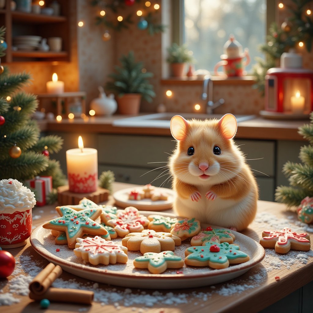 Hamster Christmas | image created by spinat | Tensor.Art