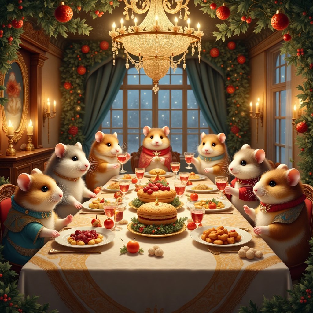 Hamster Christmas | image created by spinat | Tensor.Art