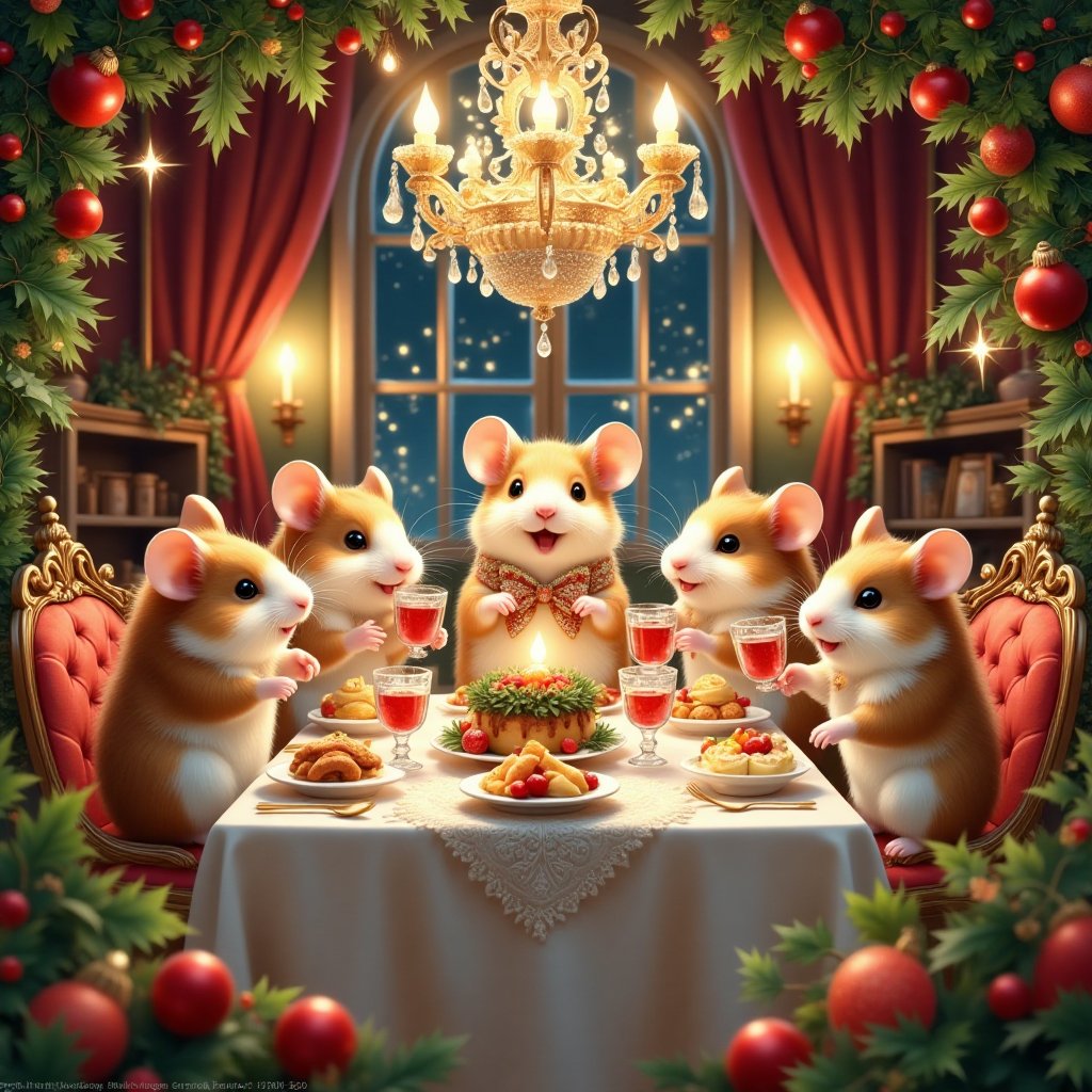 Hamster Christmas | image created by spinat | Tensor.Art