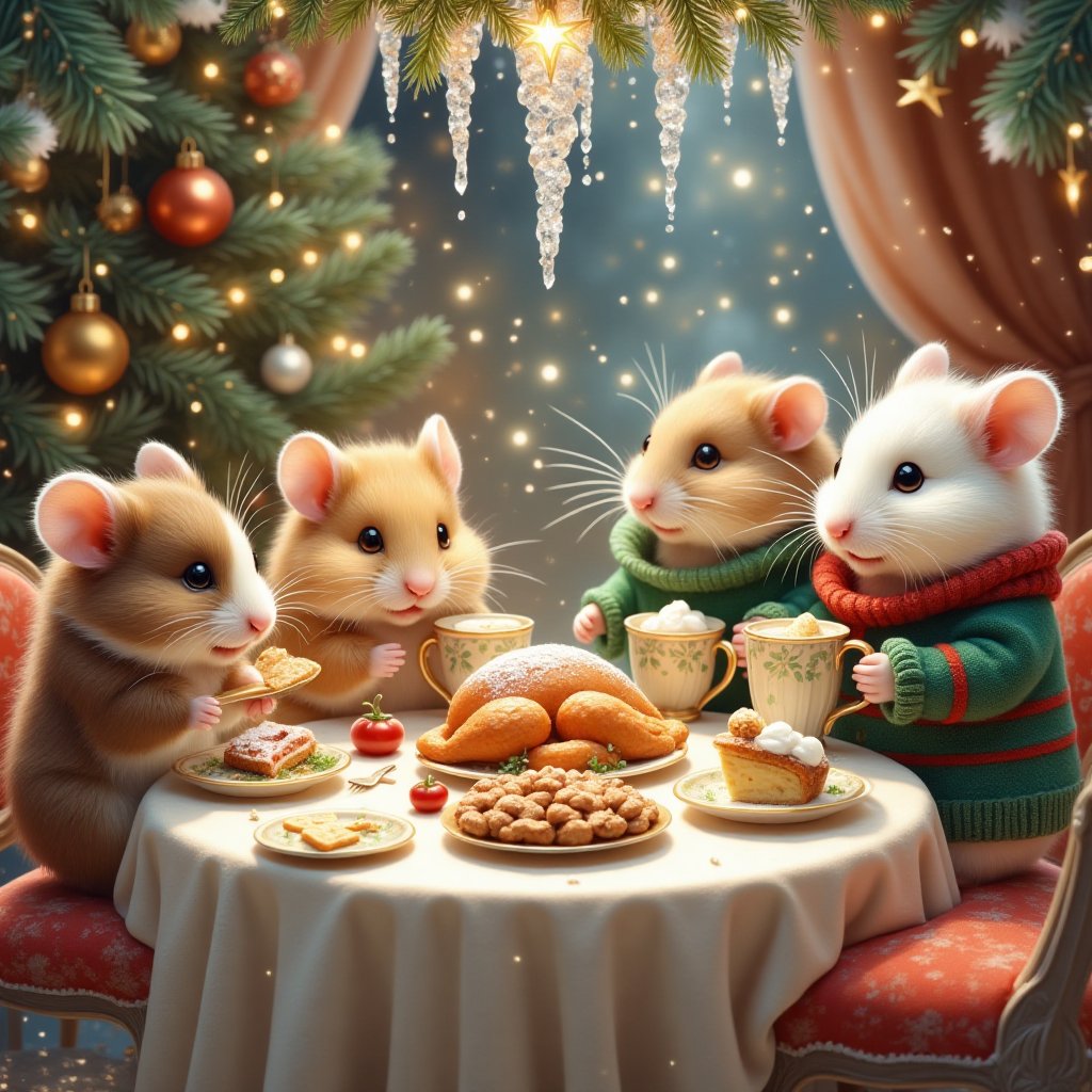 Hamster Christmas | image created by spinat | Tensor.Art