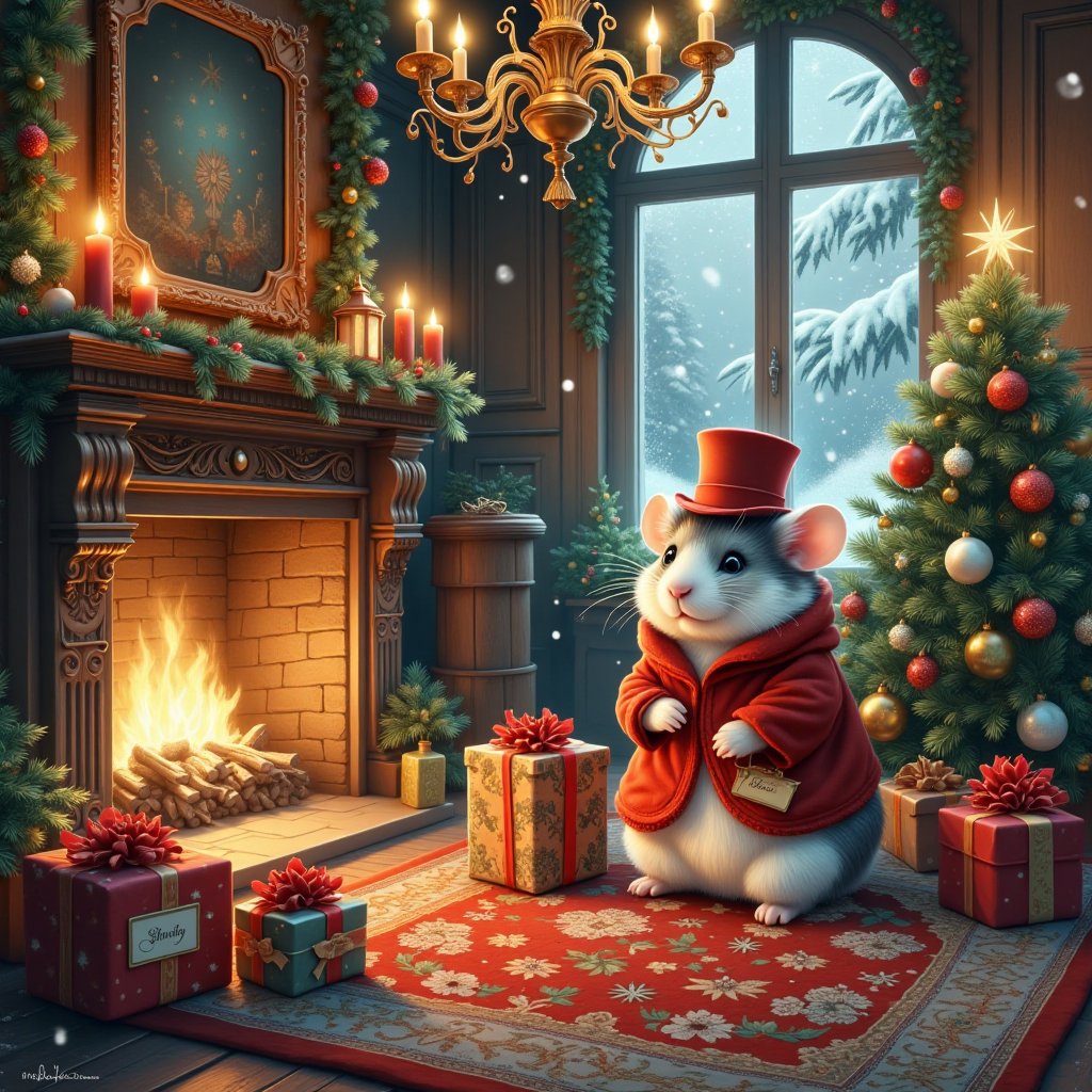 Hamster Christmas | image created by spinat | Tensor.Art