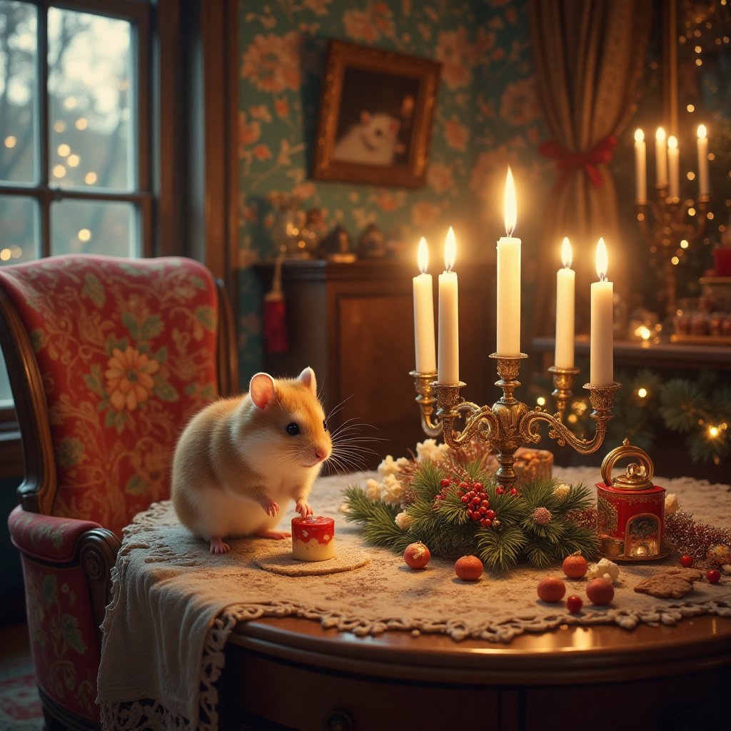 Hamster Christmas | image created by spinat | Tensor.Art