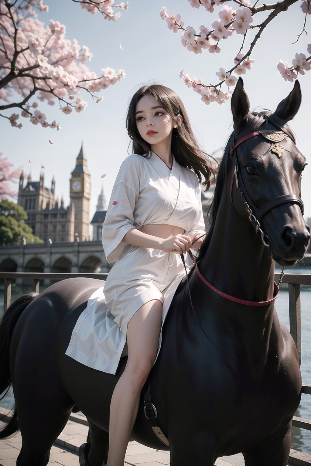 騎在馬背上也甜美可人🤎 | image created by Love & Peace | Tensor.Art