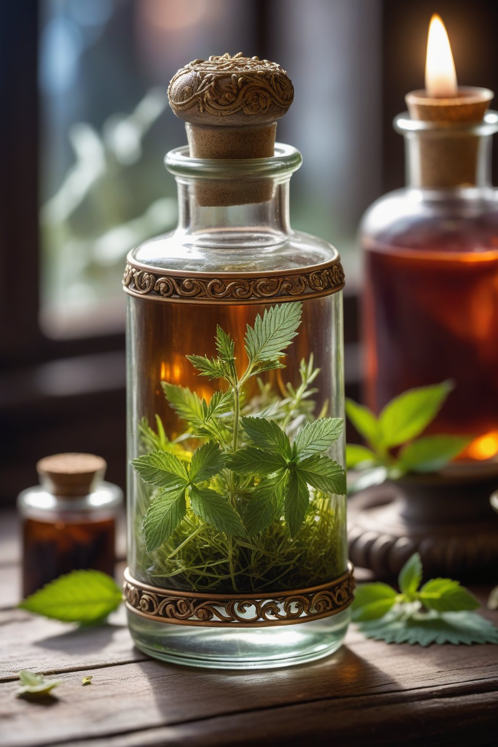 freshly made magical herbal po | image created by AKOVA | Tensor.Art
