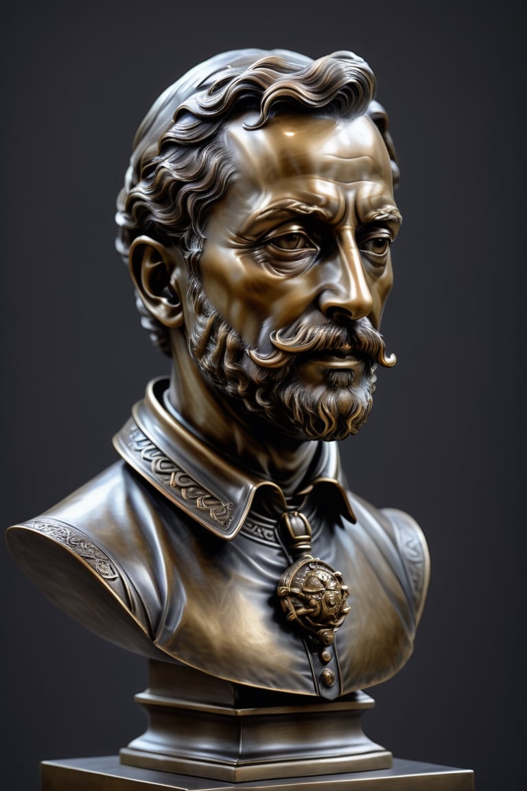 Realistic bust of Miguel de Ce | image created by no_user. | Tensor.Art
