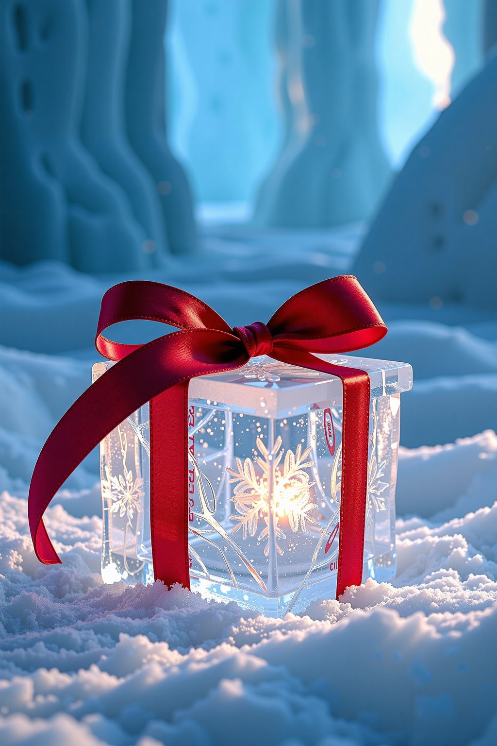 RIBBON, In a frozen wonderland | image created by SDLearner | Tensor.Art