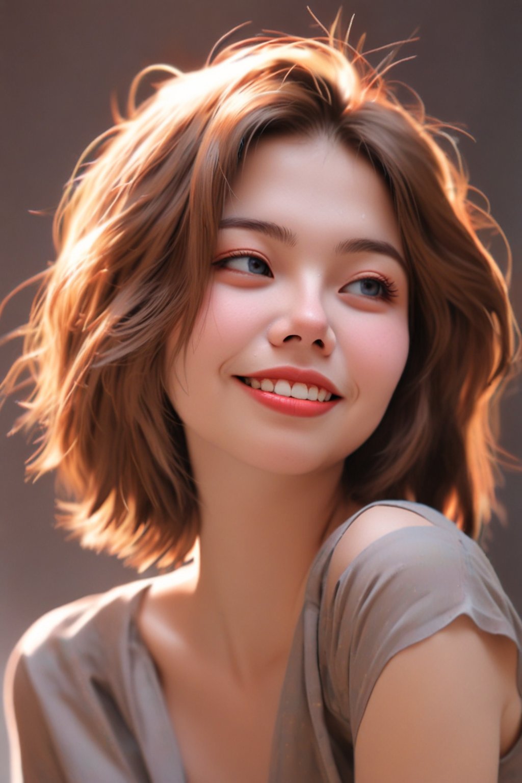 1girl, solo, blush, short hair | image created by Gaeavoice | Tensor.Art
