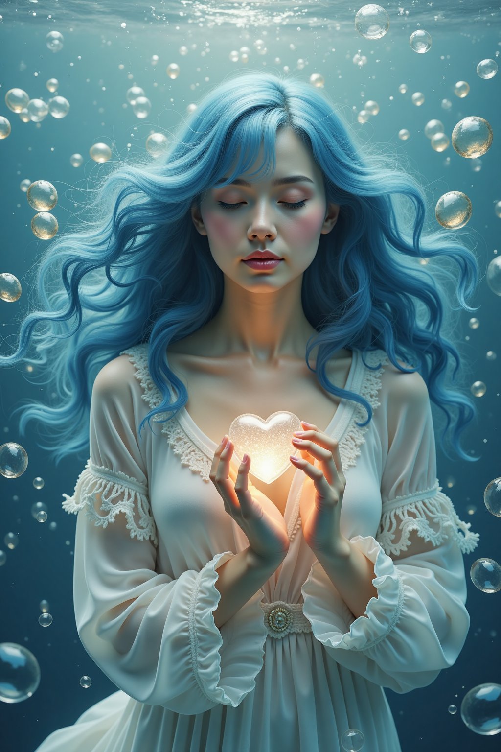 A serene and ethereal female f | image created by Sakura | Tensor.Art