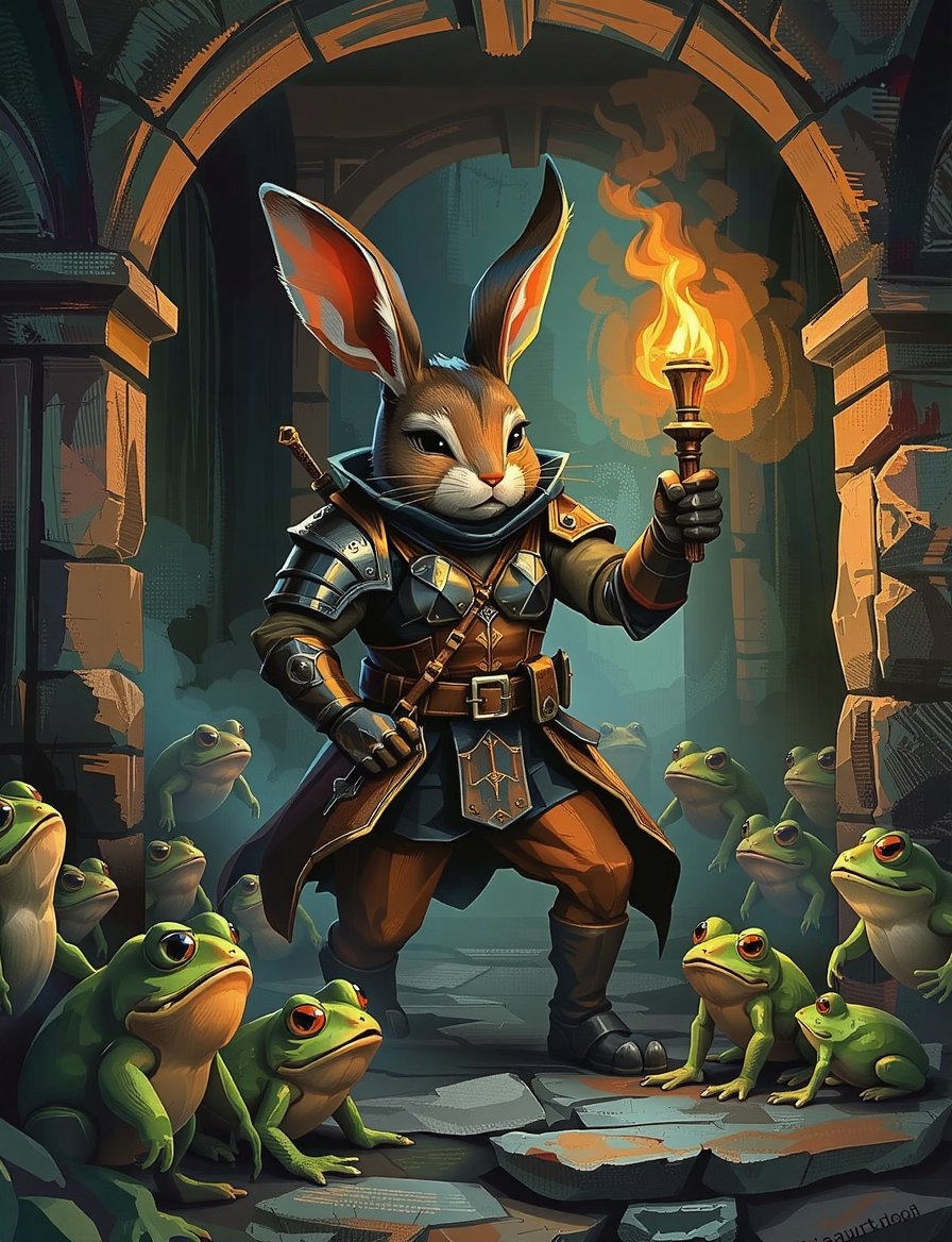 Fantasy illustration, a anthro | image created by Crystalballmech ...