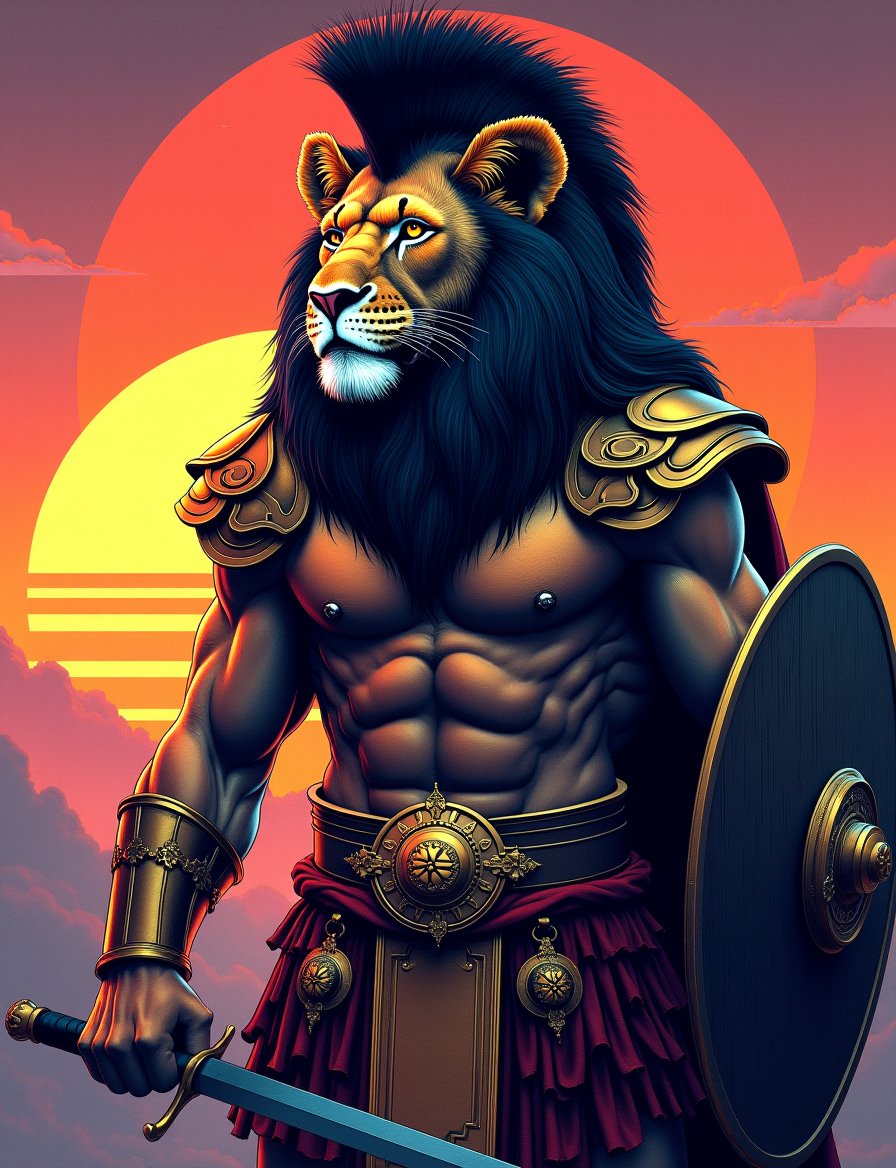 lion spartans | image created by Crystalballmech | Tensor.Art