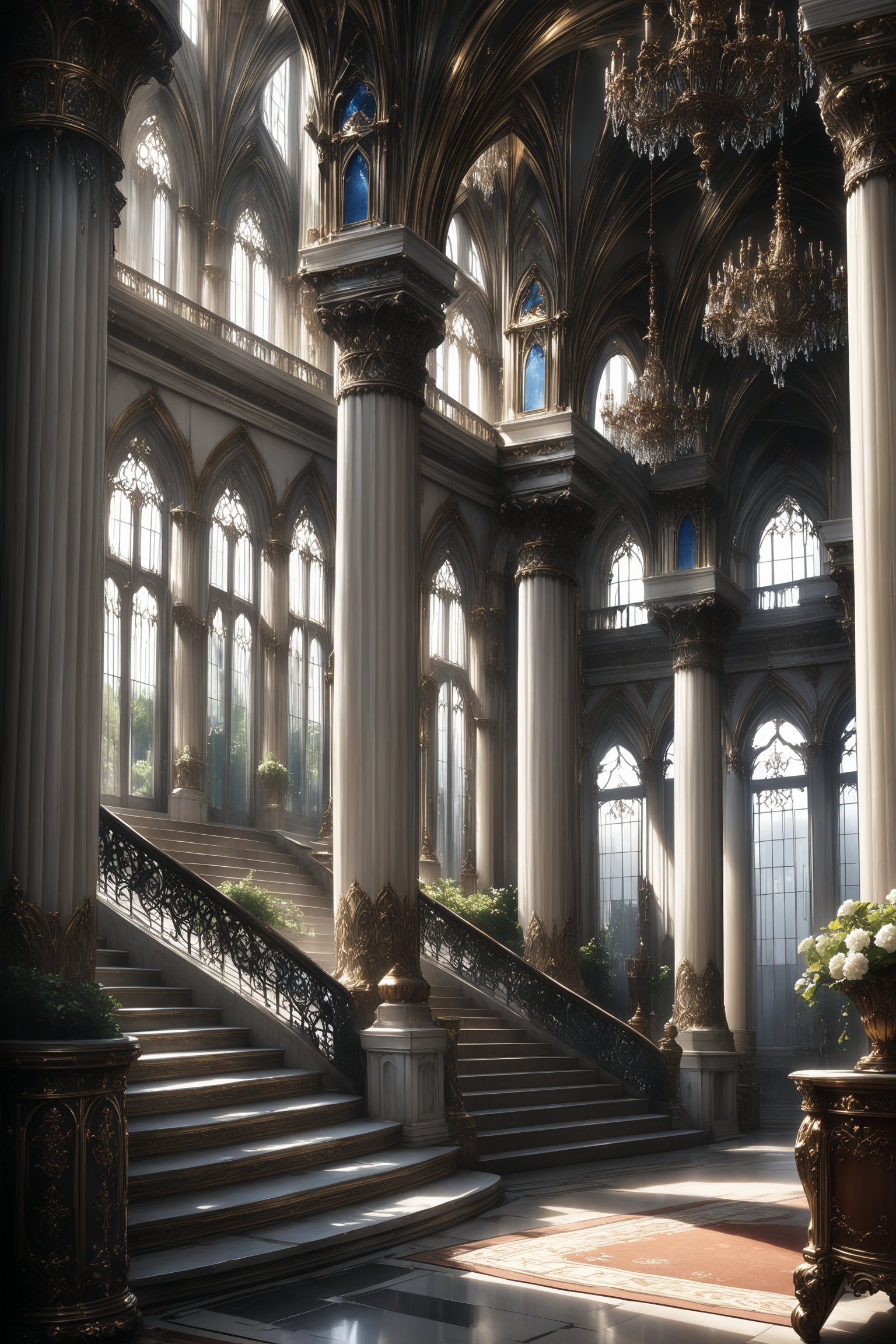 majestic palace perched atop a | image created by JSP | Tensor.Art