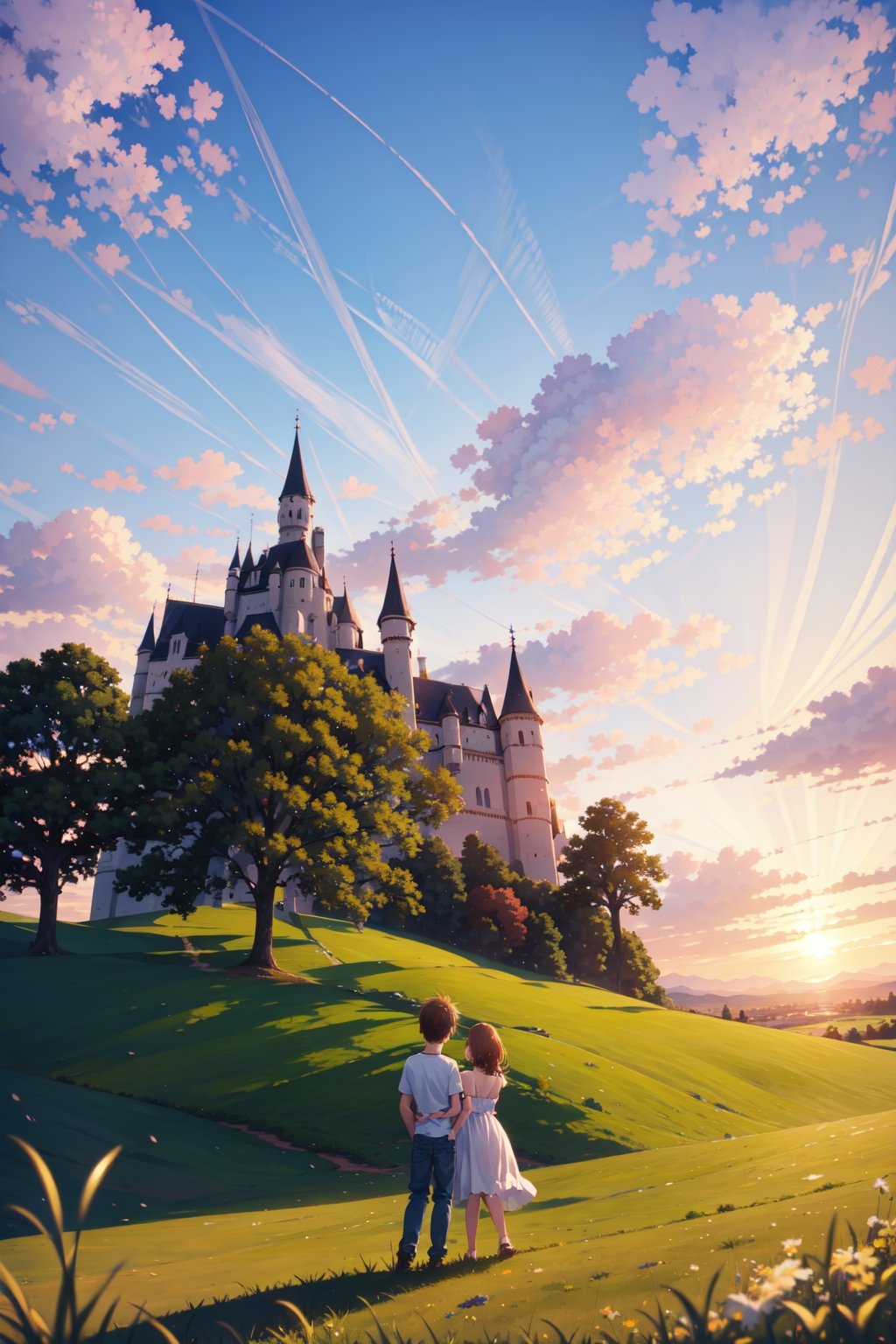 1girl, 1boy, beautiful landsca | image created by JSP | Tensor.Art