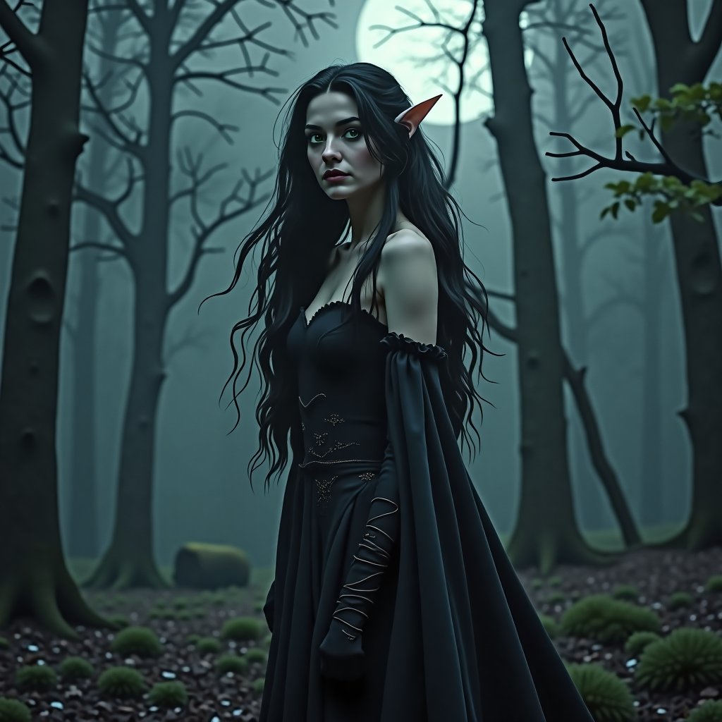 A majestic elve stands at the | image created by user ...