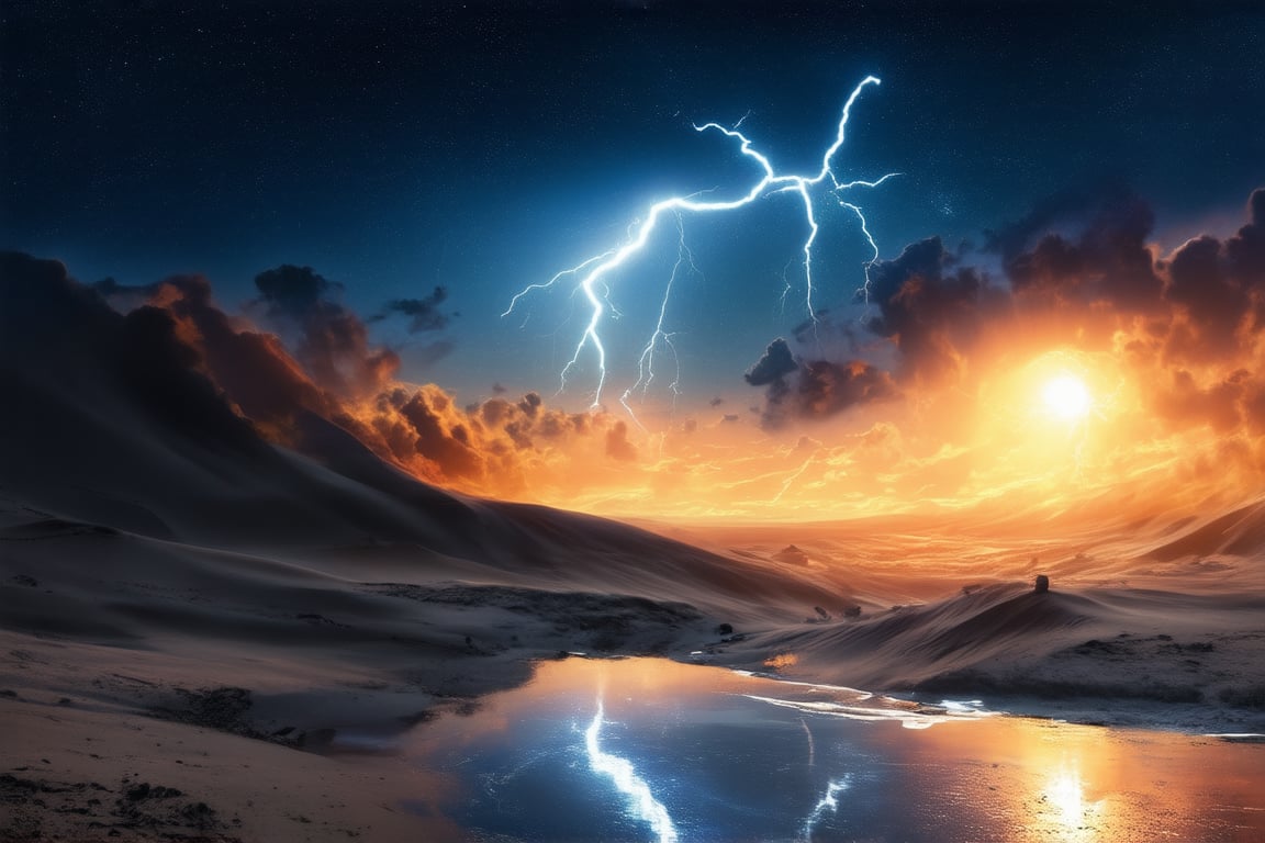 A desert storm unfolds as a sw | image created by Fabiola | Tensor.Art