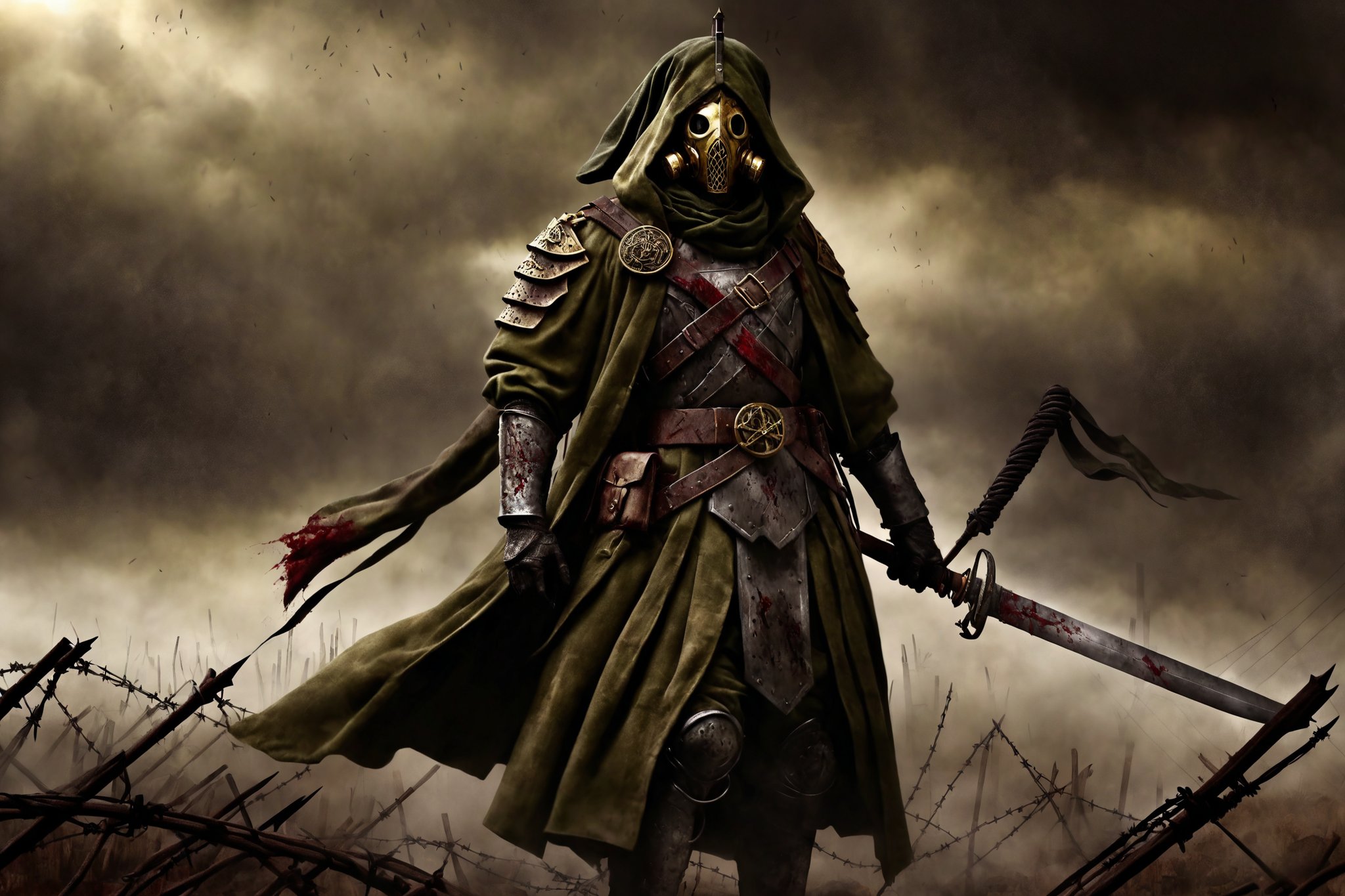 World War 1 Trenches, Gothic, | image created by CaptFantastic | Tensor.Art
