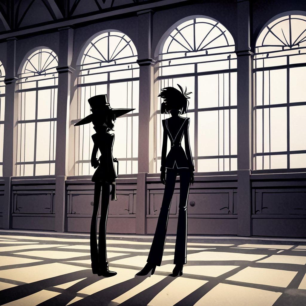 shadow person, female, black s | image created by N30N☣ | Tensor.Art
