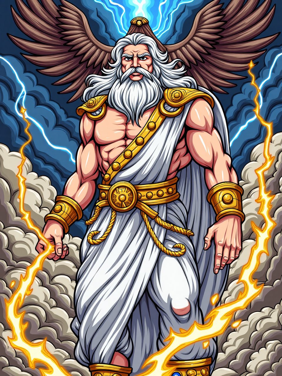 Anime style, Zeus stands power | image created by 夢遊小號 | Tensor.Art