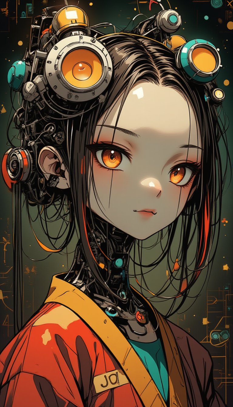 Mecha anime Bunraku puppet in | image created by Sadal | Tensor.Art