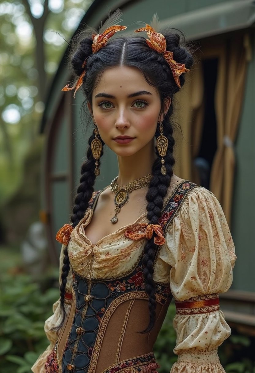 Romani Gypsy Portraits | image created by DariaVerse | Tensor.Art